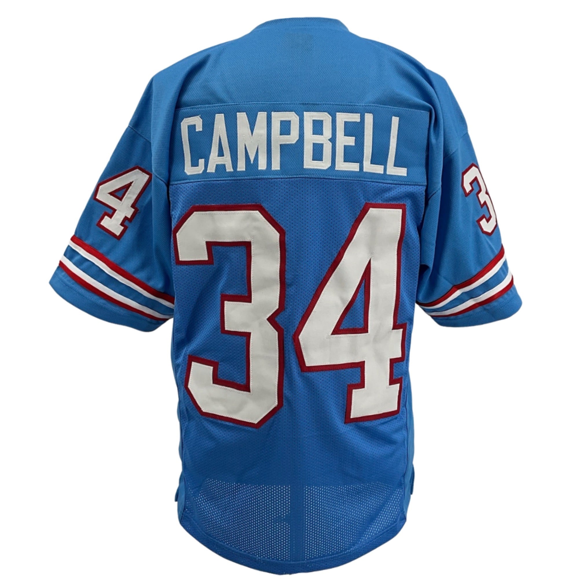 Earl Campbell Jersey Blue Houston | M-5XL Custom Sewn Stitched ...